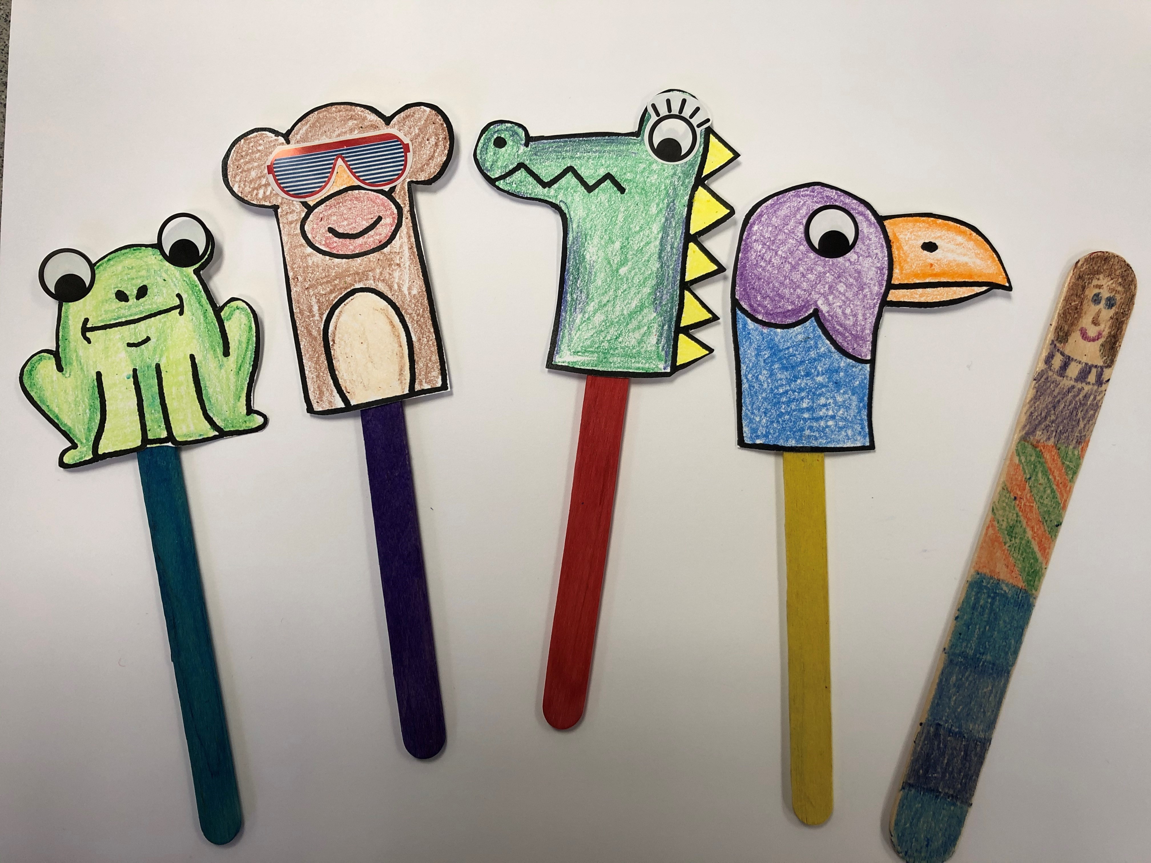 Friday Craft for Kids - Popsicle Stick Puppets | West Des Moines Public ...