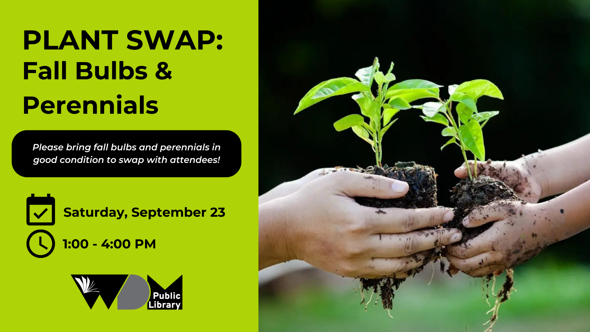 Plant Swap: Fall Bulbs and Perennials | West Des Moines Public Library